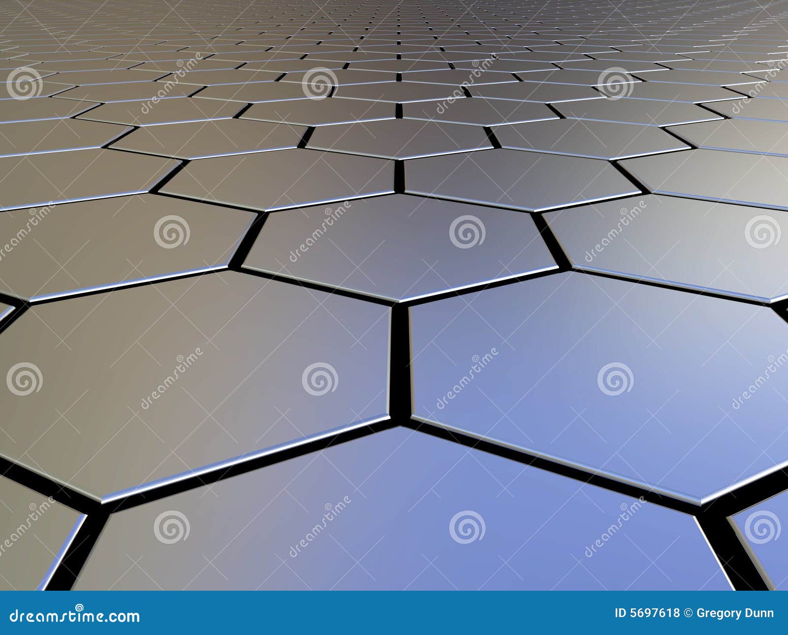 Hexagons to Infinity stock illustration. Illustration of technology ...