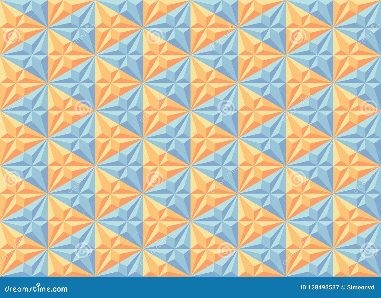 Hexagons and Triangles Seamless Pattern. Vector Geometric Abstract ...