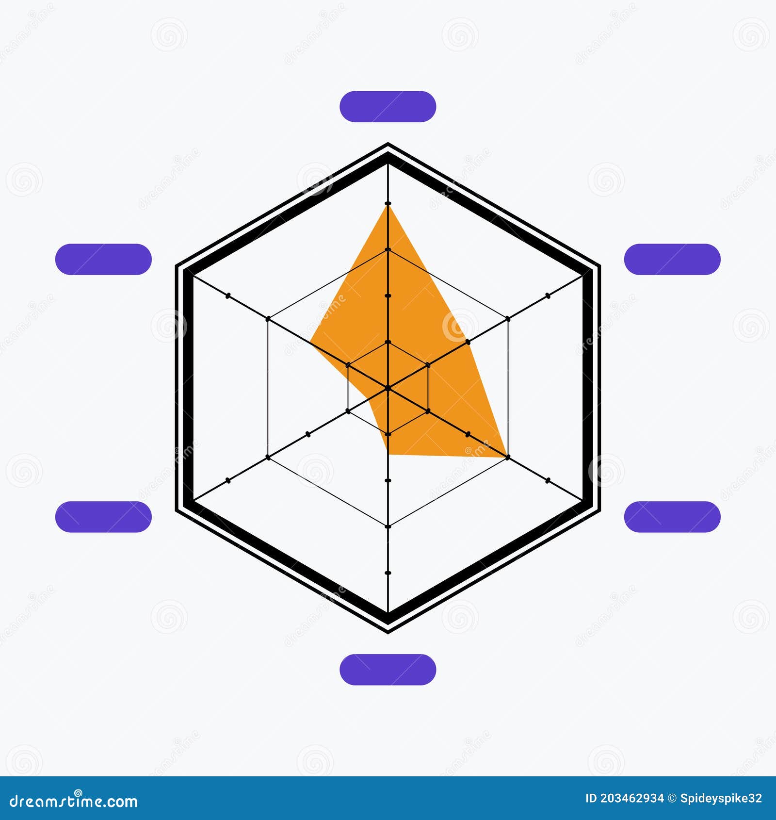 The Hexagram Chart. Isolated Vector Illustration Stock Vector ...