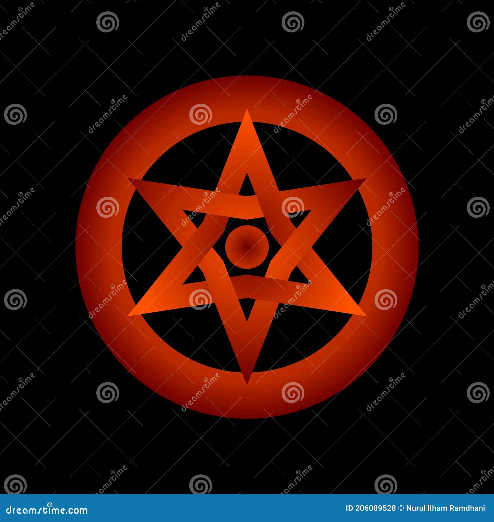 Hexagram in Circle. Star of David. Logo Template in Flat Design ...