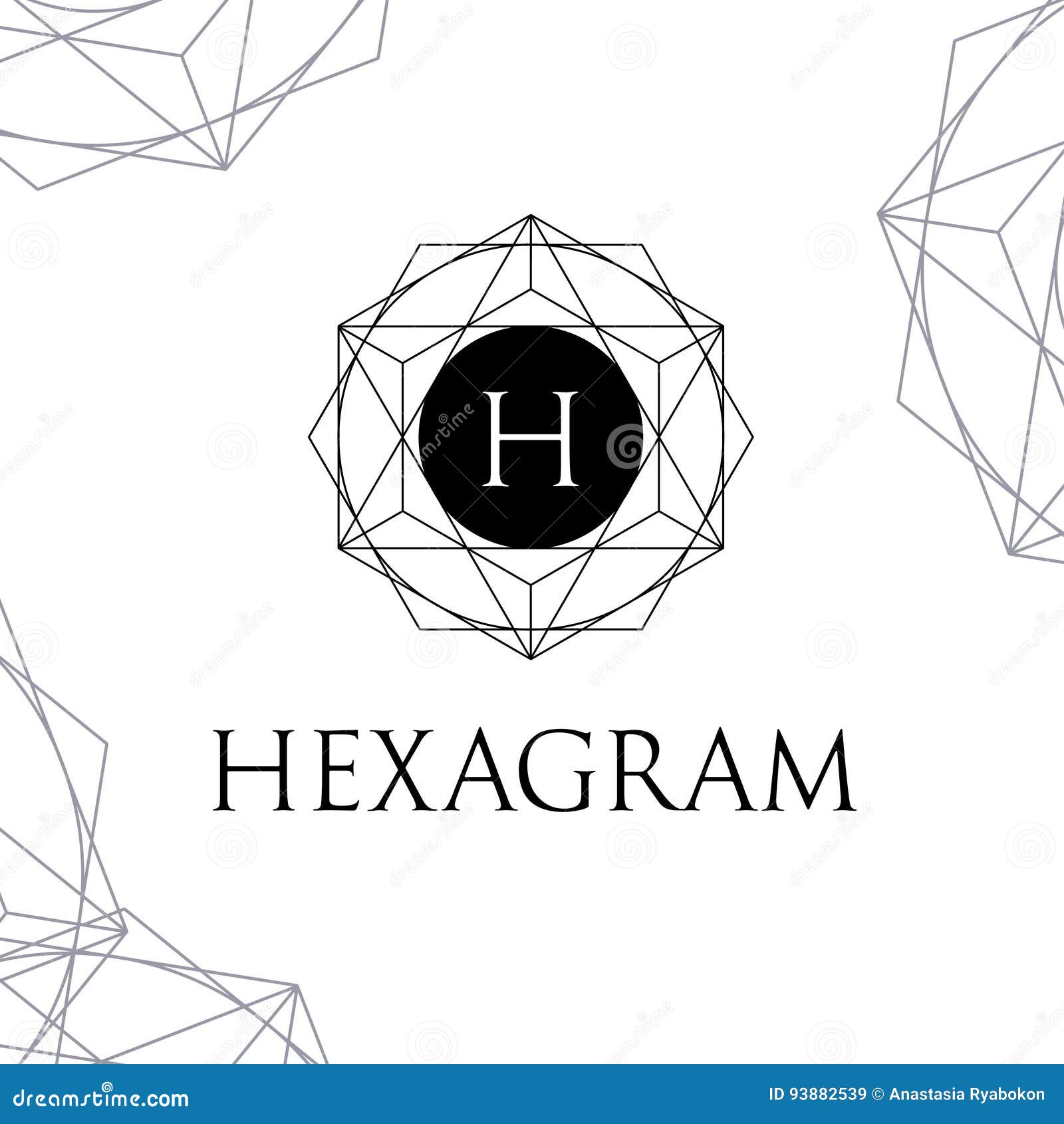 Hexagram Logo Design. Star Of David Logotype. Geometric Jewish Star ...