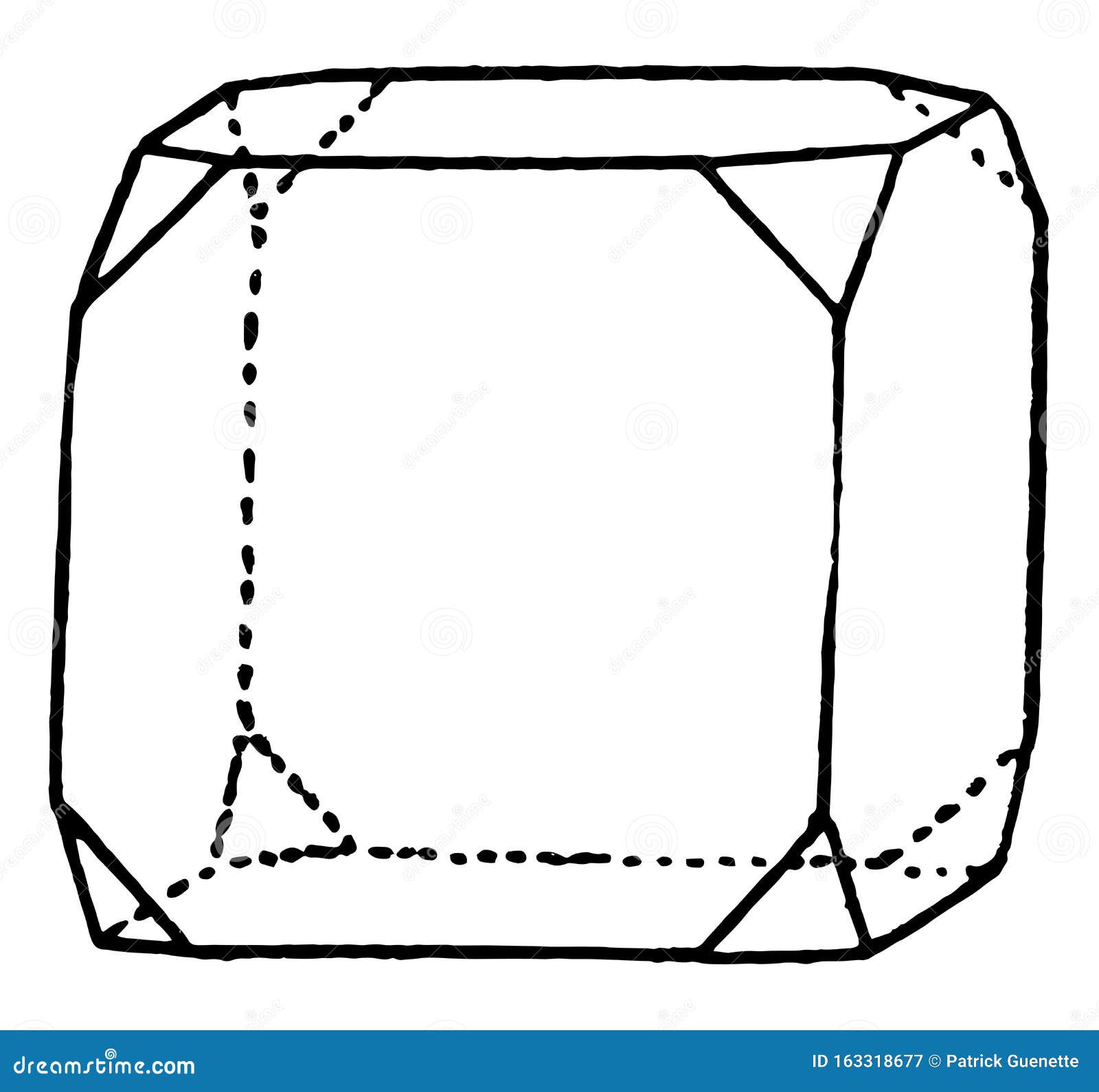 Hexahedron and Octahedron Vintage Illustration Stock Vector ...