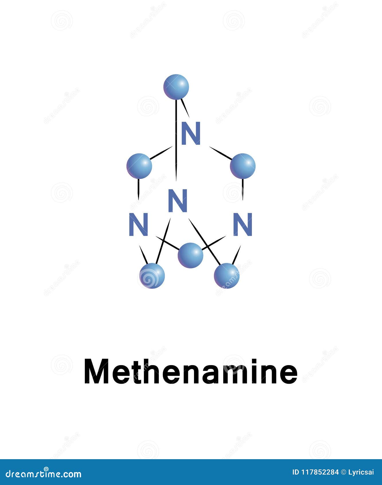 Hexamethylenetetramine Ou Methenamine Ilustração do Vetor - Ilustração ...