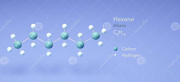 Hexane, Molecular Structures, Alkane, 3d Model, Structural Chemical ...