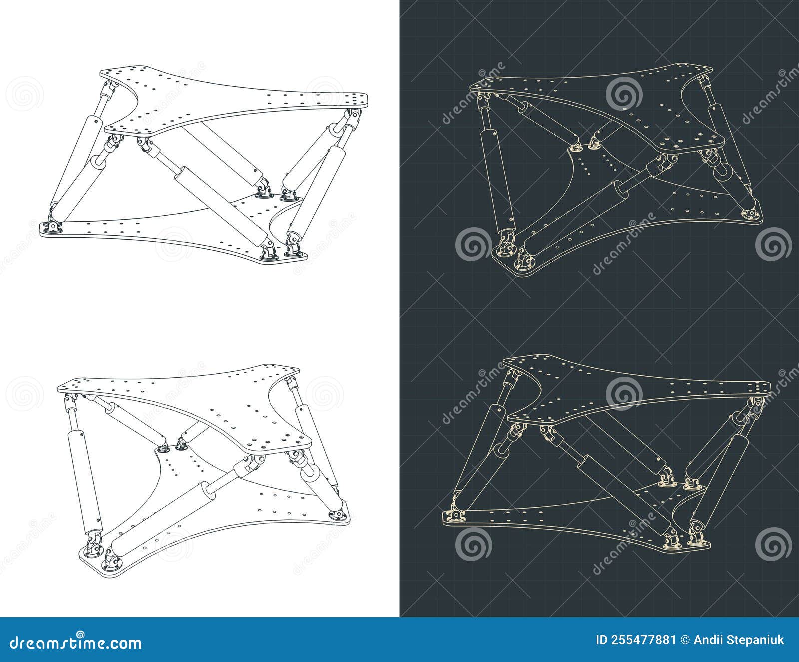 Hexapod Isometric Blueprints Stock Vector - Illustration of servo ...
