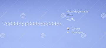 Hexatriacontane Molecule, Molecular Structures, Alkane, 3d Model ...