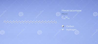 Hexatriacontane Molecule, Molecular Structures, Alkane, 3d Model ...