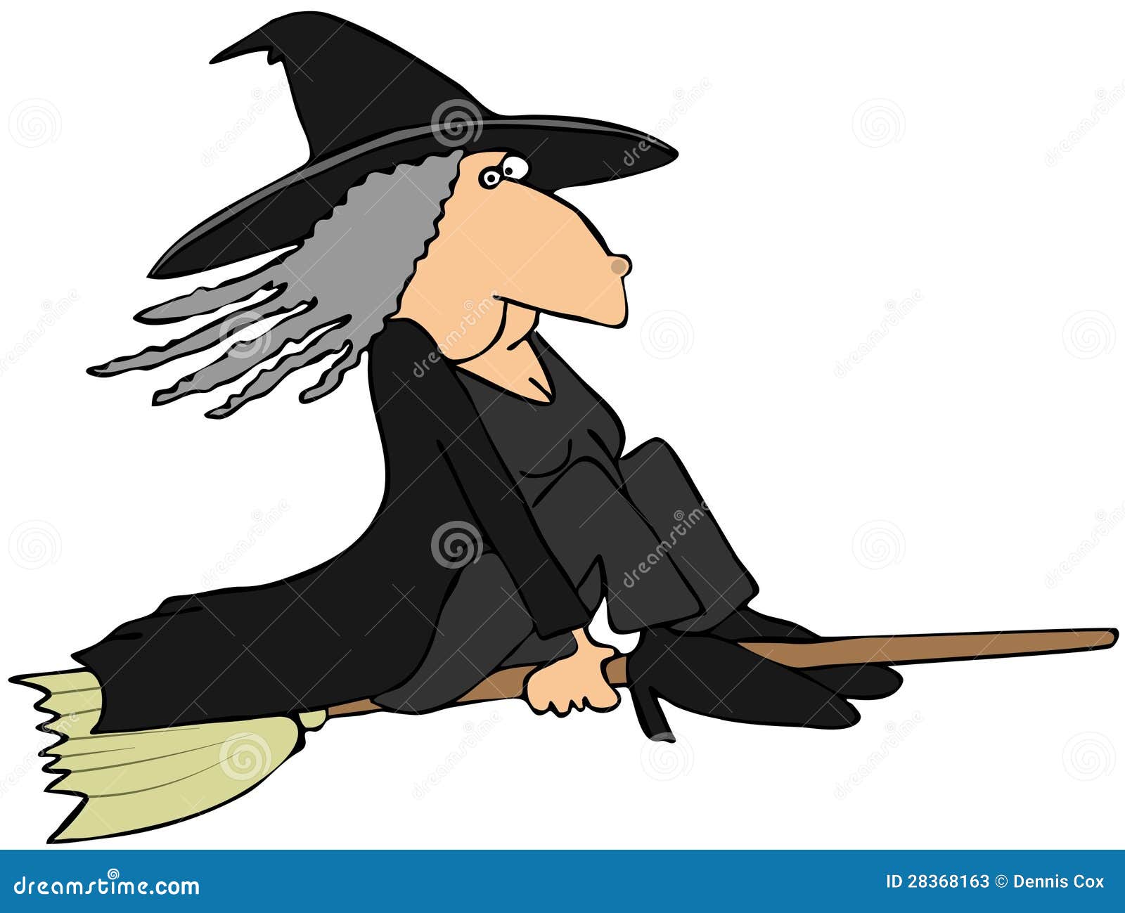Hexe auf einem Besen stock abbildung. Illustration von hexe - 28368163