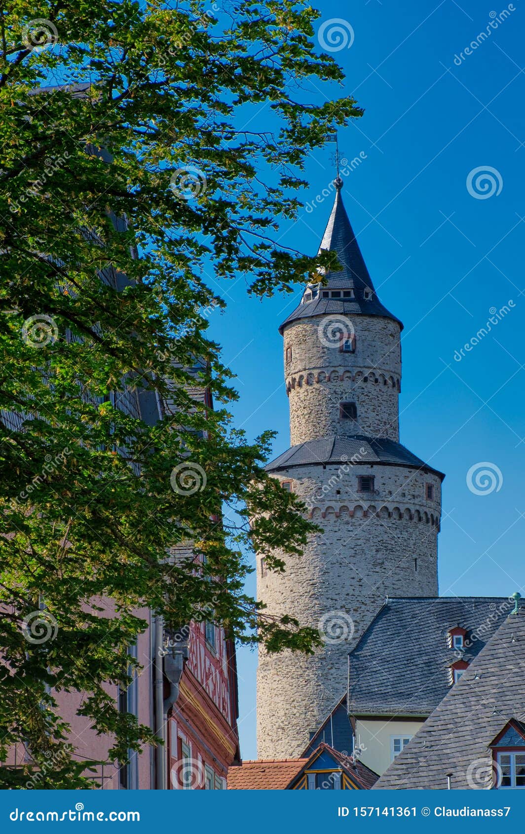 Hexenturm - Witches Tower, the Landmark of Idstein, Germany Stock Image ...