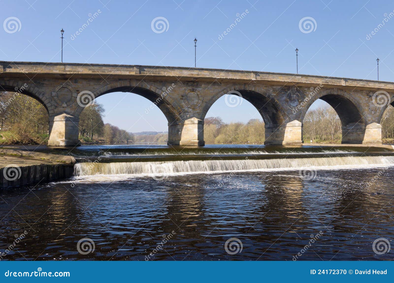 Hexham Bridge arches stock photo. Image of waterfall - 24172370