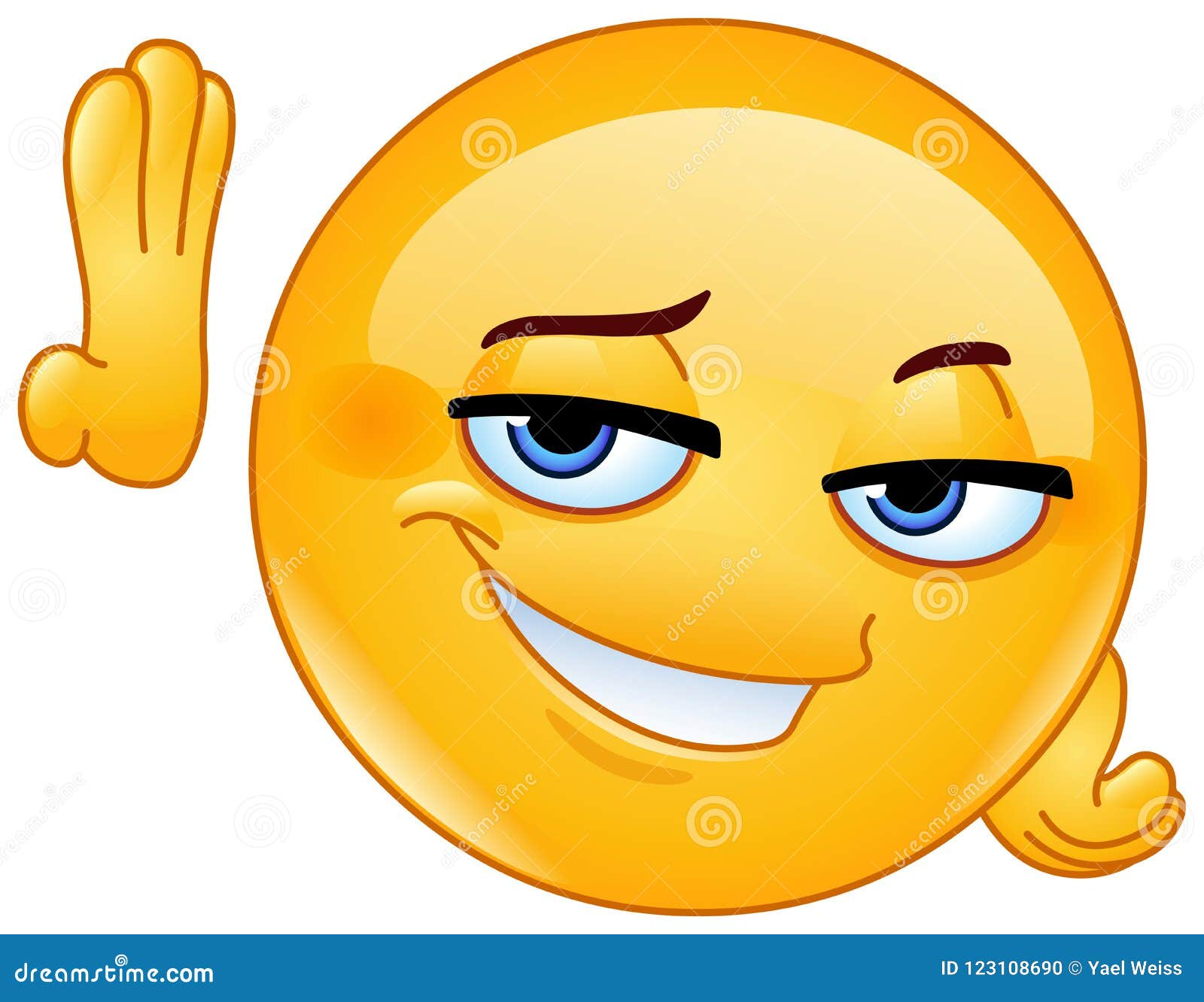 Hey Buon Emoticon Del Lookin Illustrazione Vettoriale - Illustrazione ...