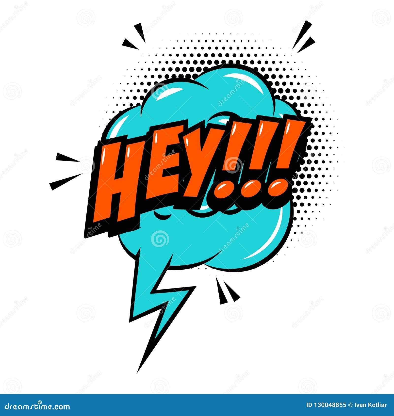 HEY!!! Comic Style Phrase with Speech Bubble. Stock Vector ...