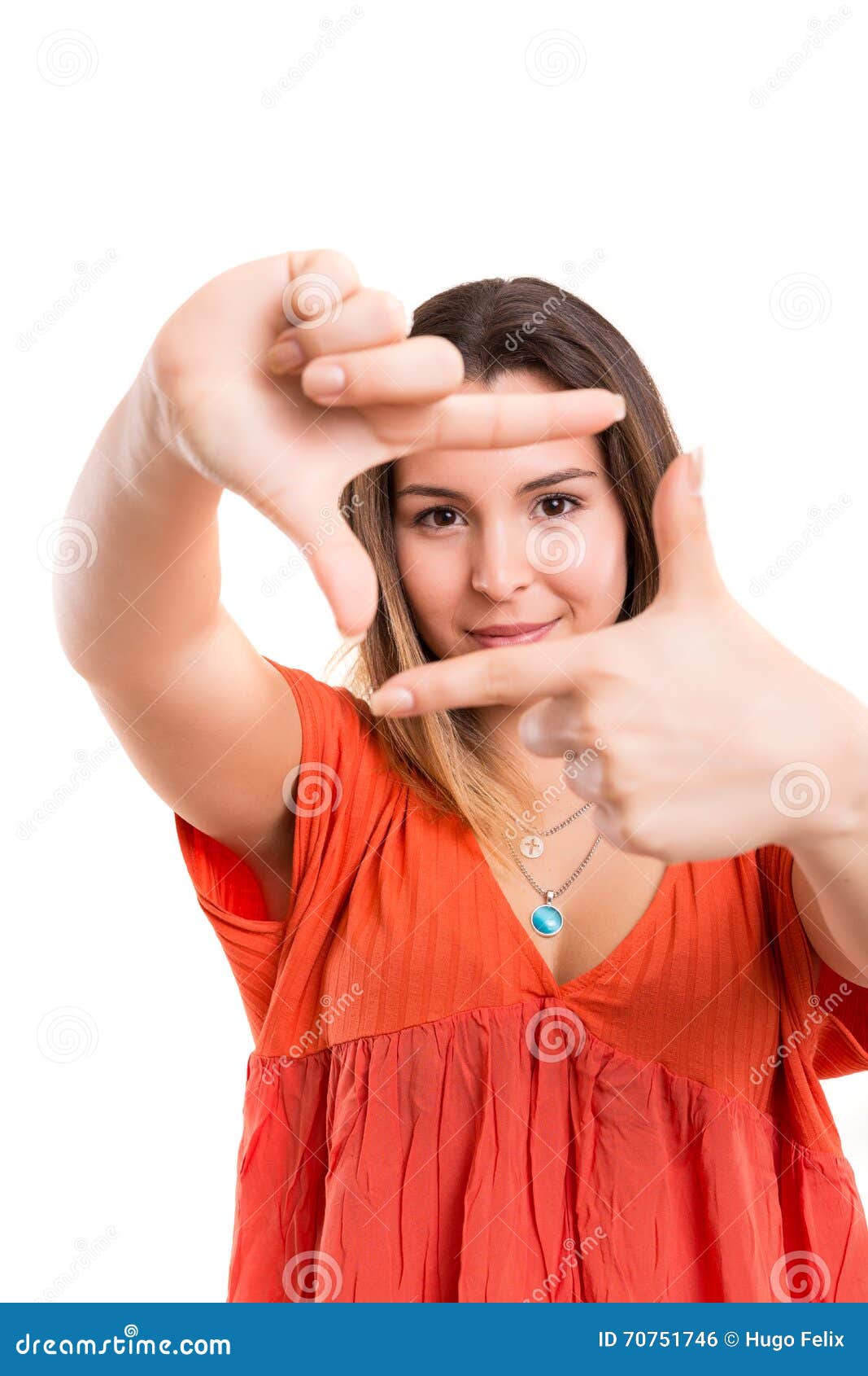 Hey ! Frame me! stock photo. Image of gesture, beauty - 70751746