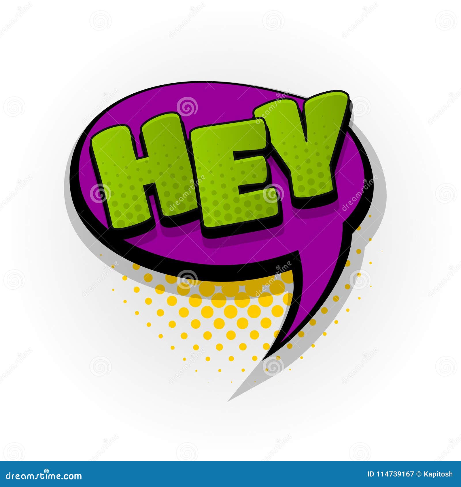 Hey Hi Hello Comic Book Text Pop Art Stock Vector - Illustration of ...
