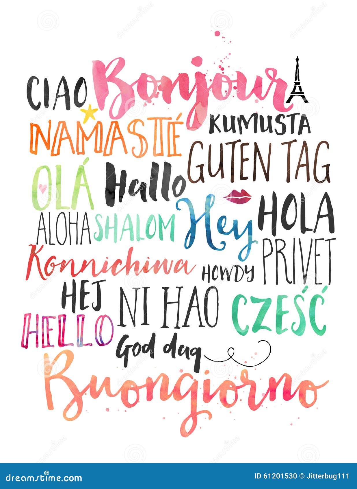 Hey Howdy Hello stock illustration. Illustration of languages - 61201530