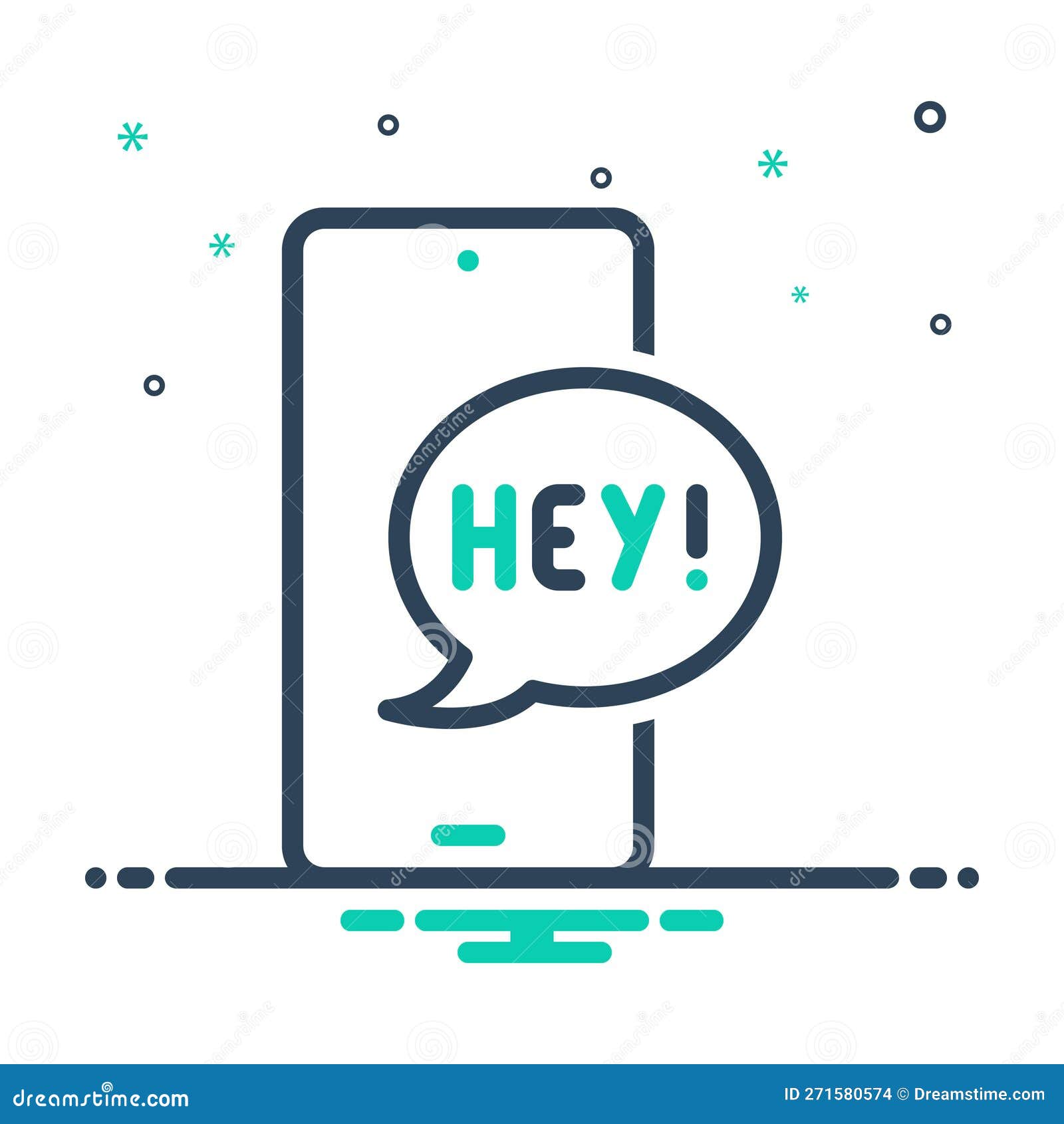 Mix Icon for Hey, Bubble and Hello Stock Vector - Illustration of sign ...