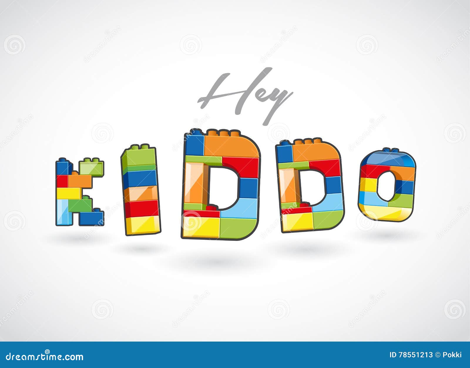 Kiddo Alphabet Font. 3D Bright Uppercase And Lowercase Letters, Numbers ...