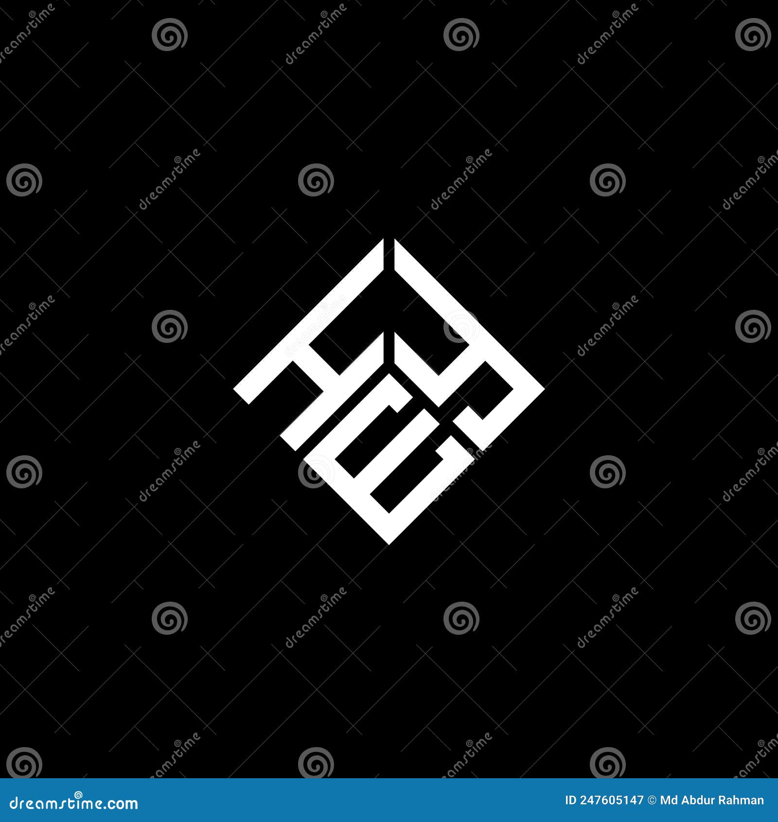 HEY Letter Logo Design on Black Background. HEY Creative Initials ...