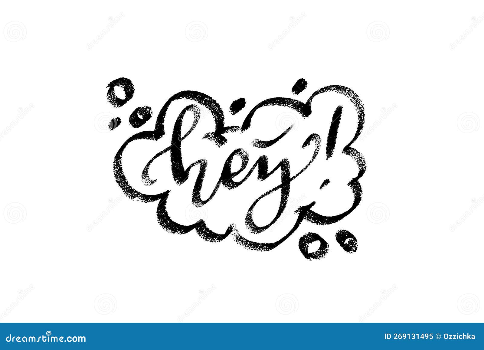 Hey Speech Bubble Icon Symbol. Web Design. Sticker Design. Hand Drawn ...