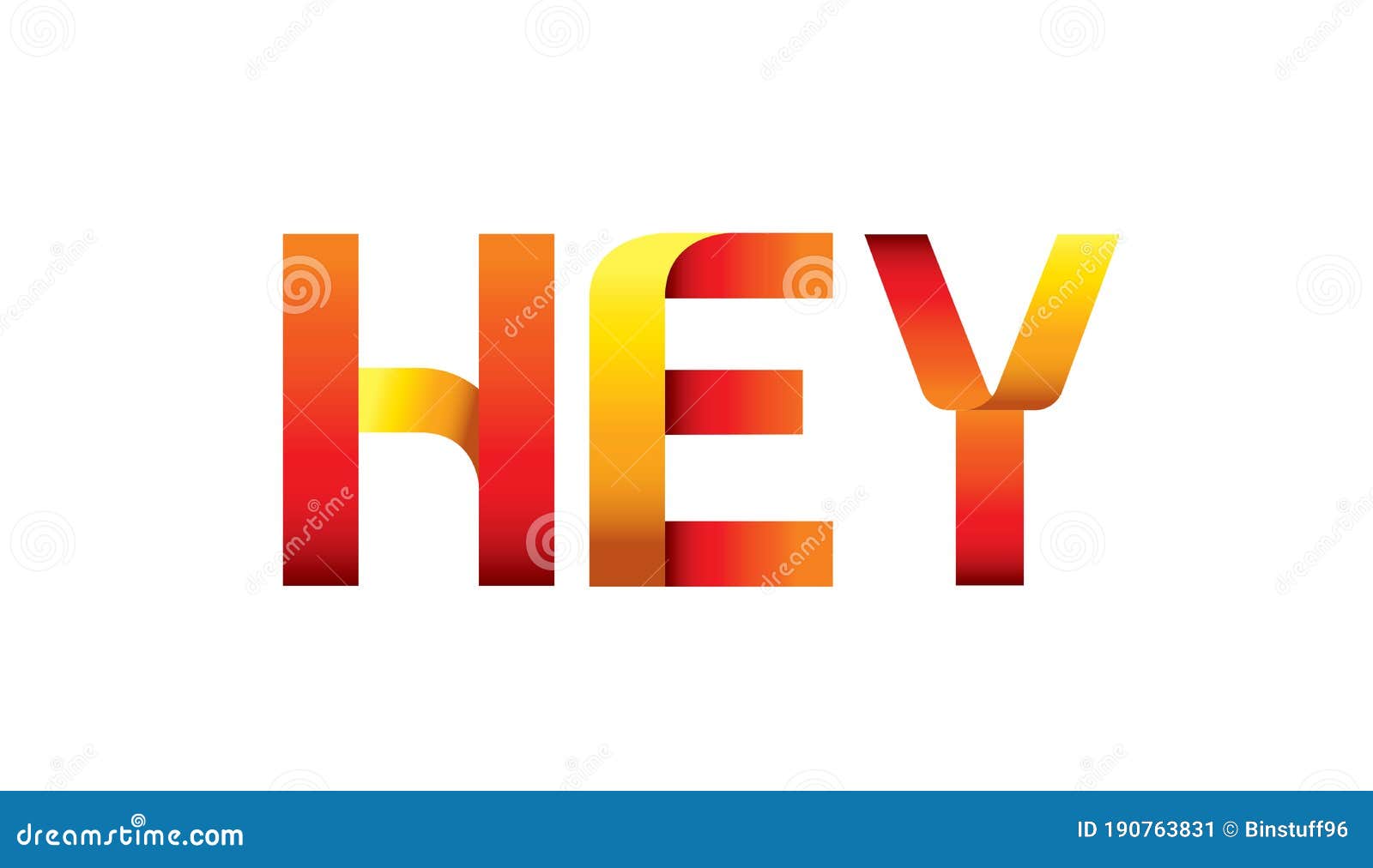 Hey white background. stock vector. Illustration of printing - 190763831