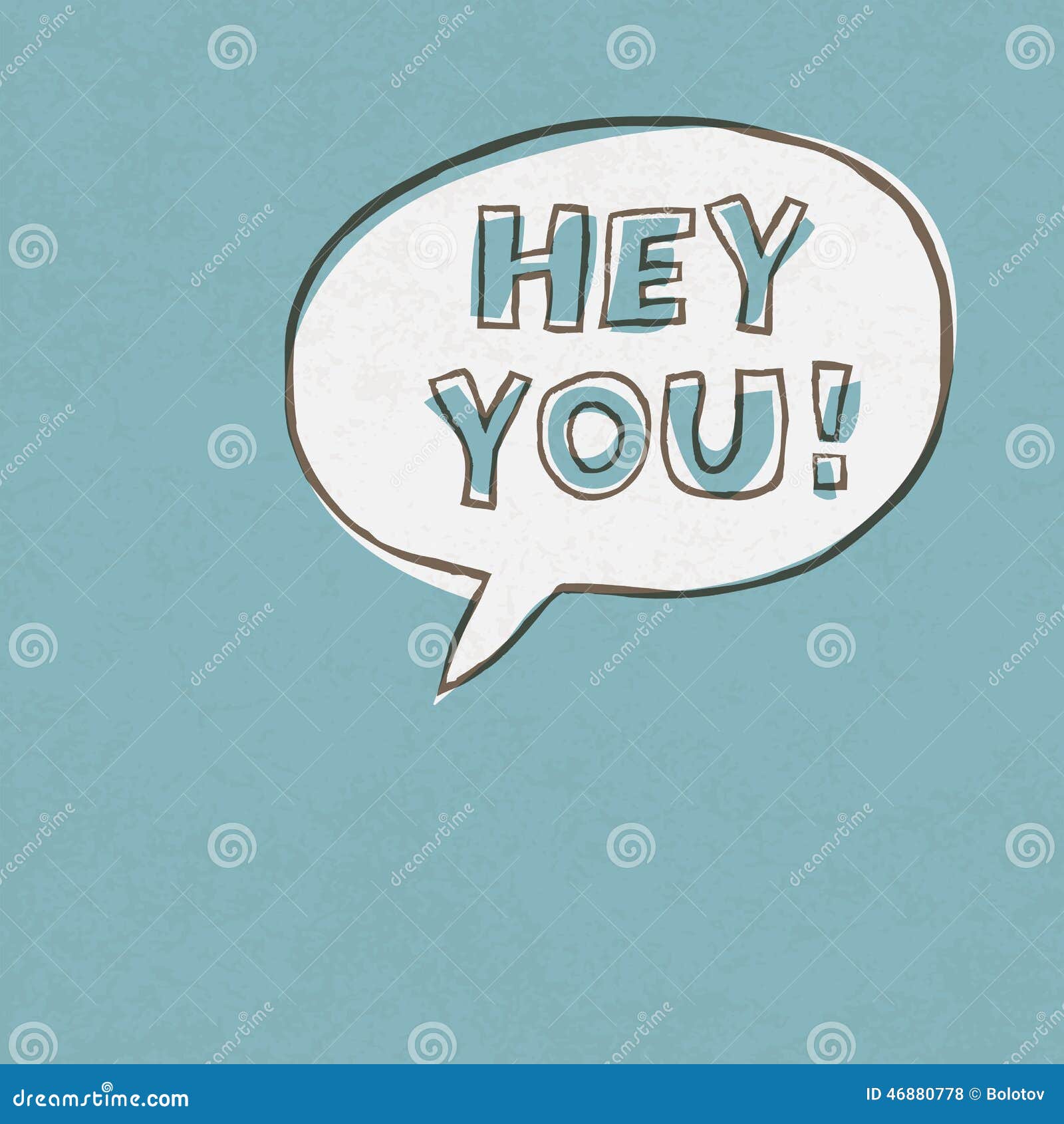 Hey You! Exclamation Words stock vector. Illustration of text - 46880778