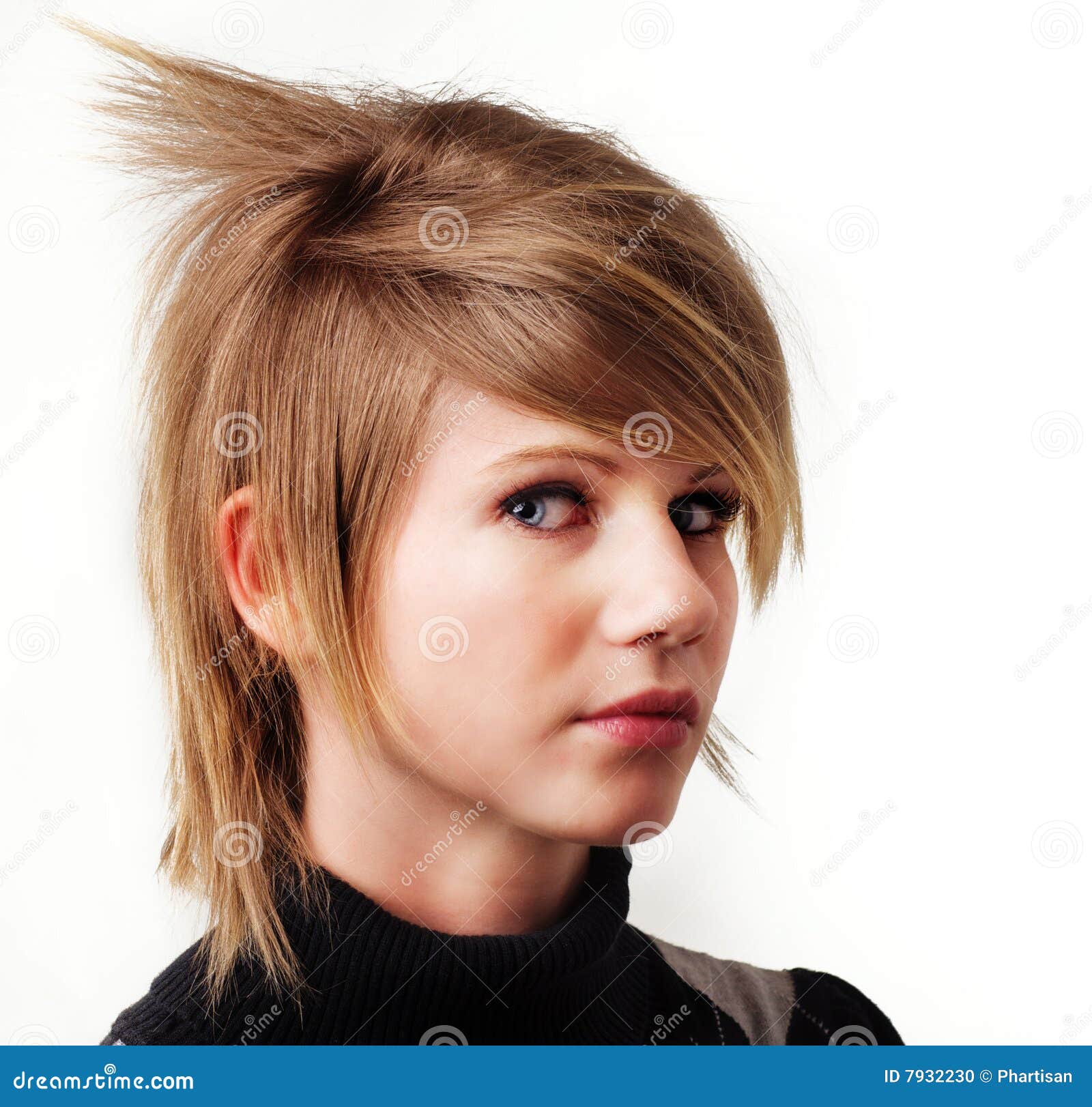 Hey Ziet Ik Kreeg Een Nieuwe Funky Haarstijl Eruit Stock Foto Image Of Jong Stijl 7932230