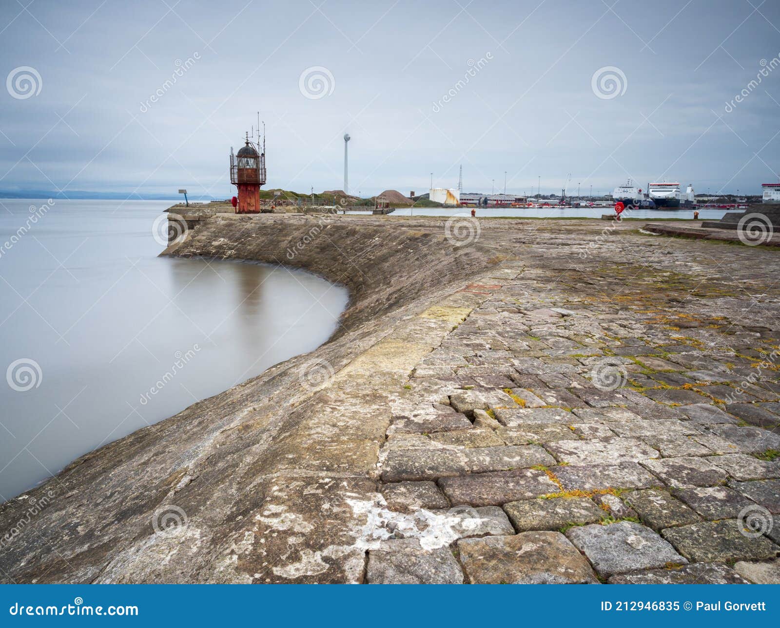 Heysham Pier and Lighthouse Stock Image - Image of great, building ...