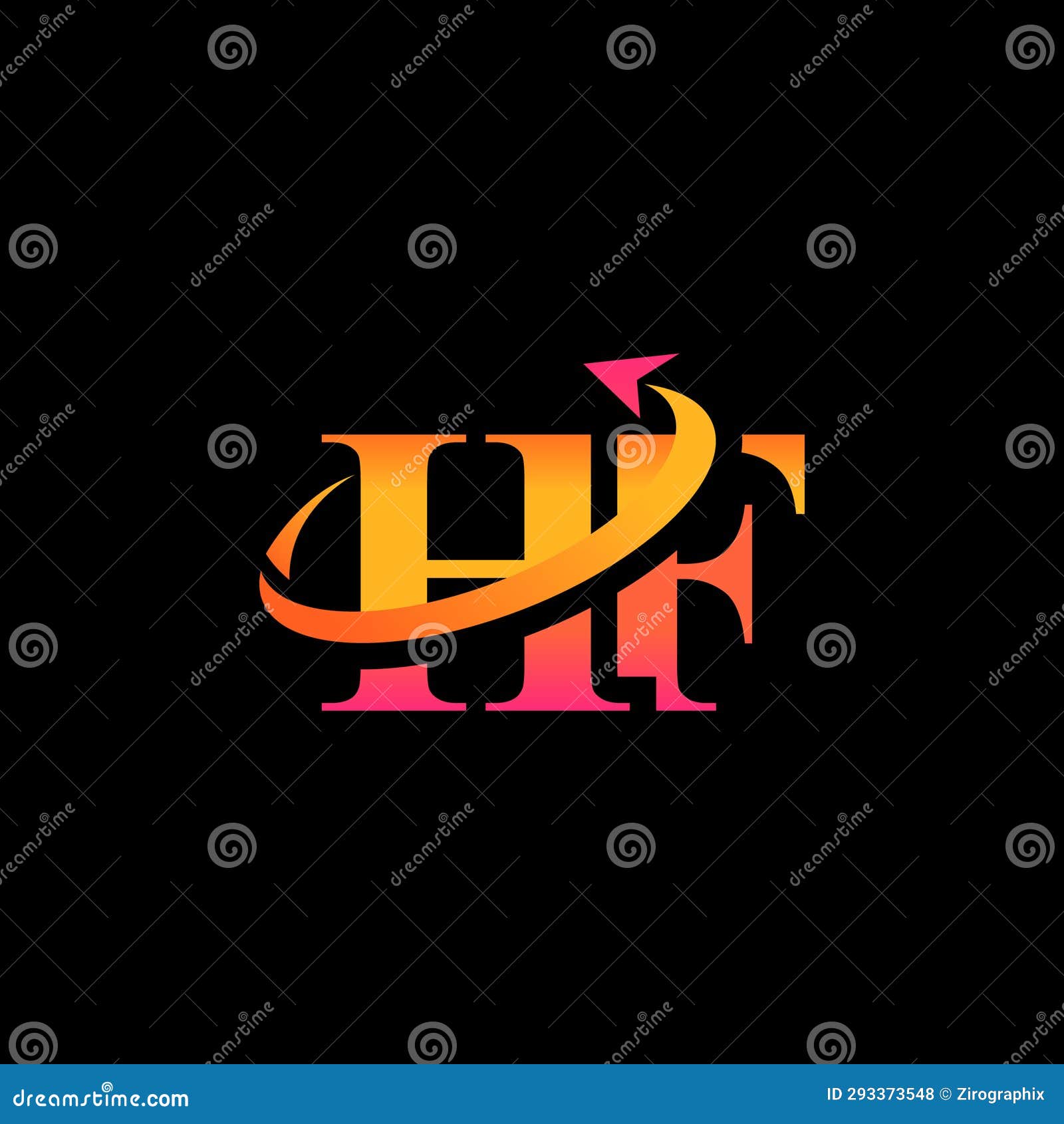 HF Aerospace Creative Logo Design Stock Illustration - Illustration of ...