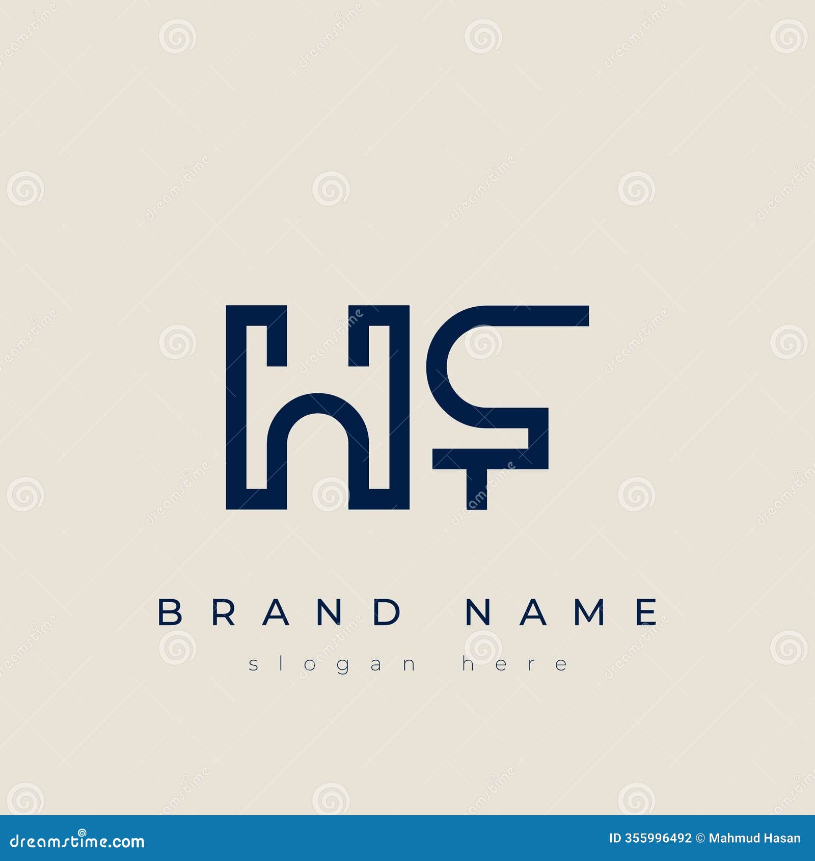 HF Alphabet Letter Icon Logo Vector Illustration | CartoonDealer.com ...