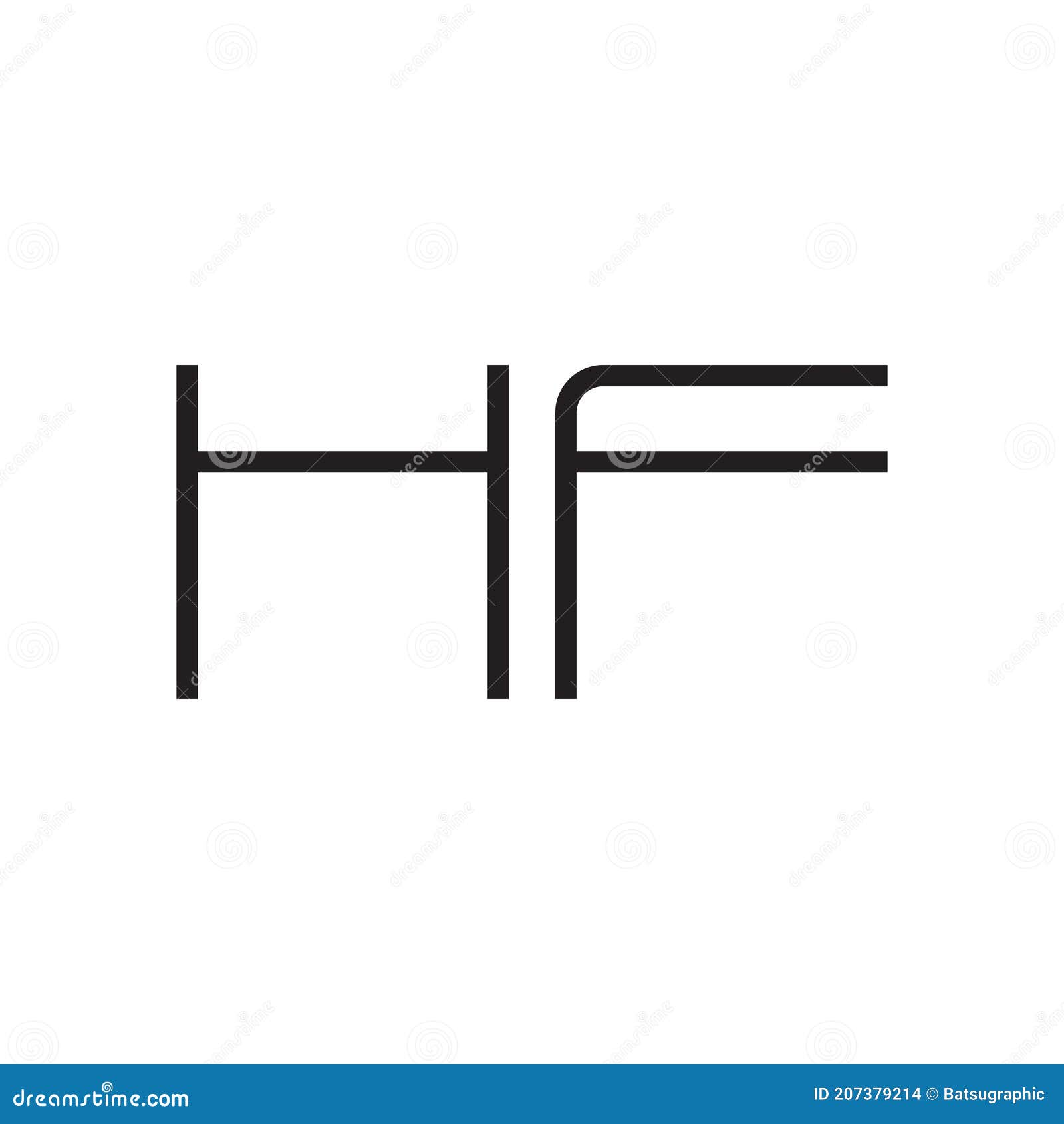 Hf Initial Letter Vector Logo Icon Stock Vector - Illustration of ...