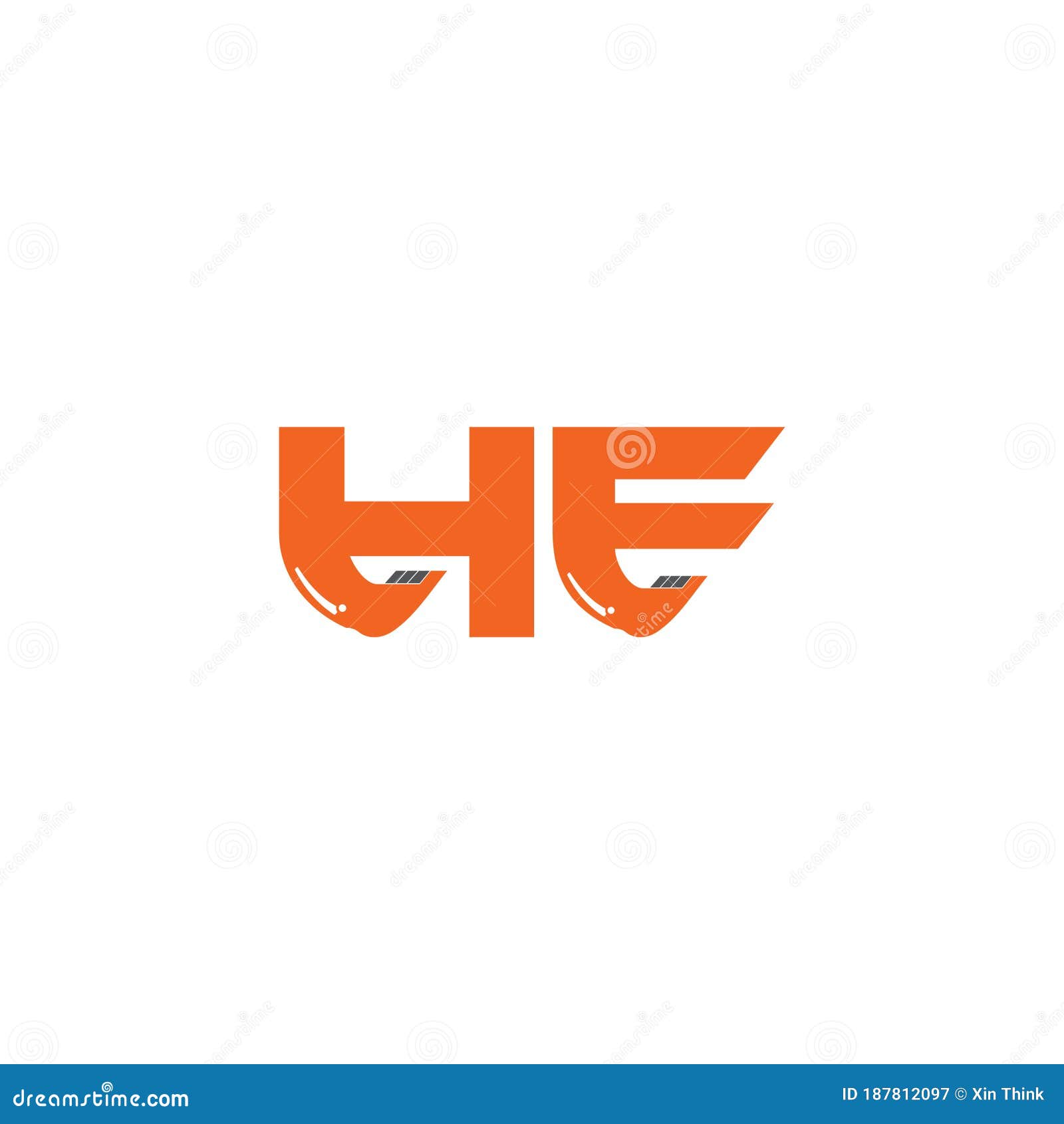 HF Letter Logo Icon Design Template Elements Stock Vector ...