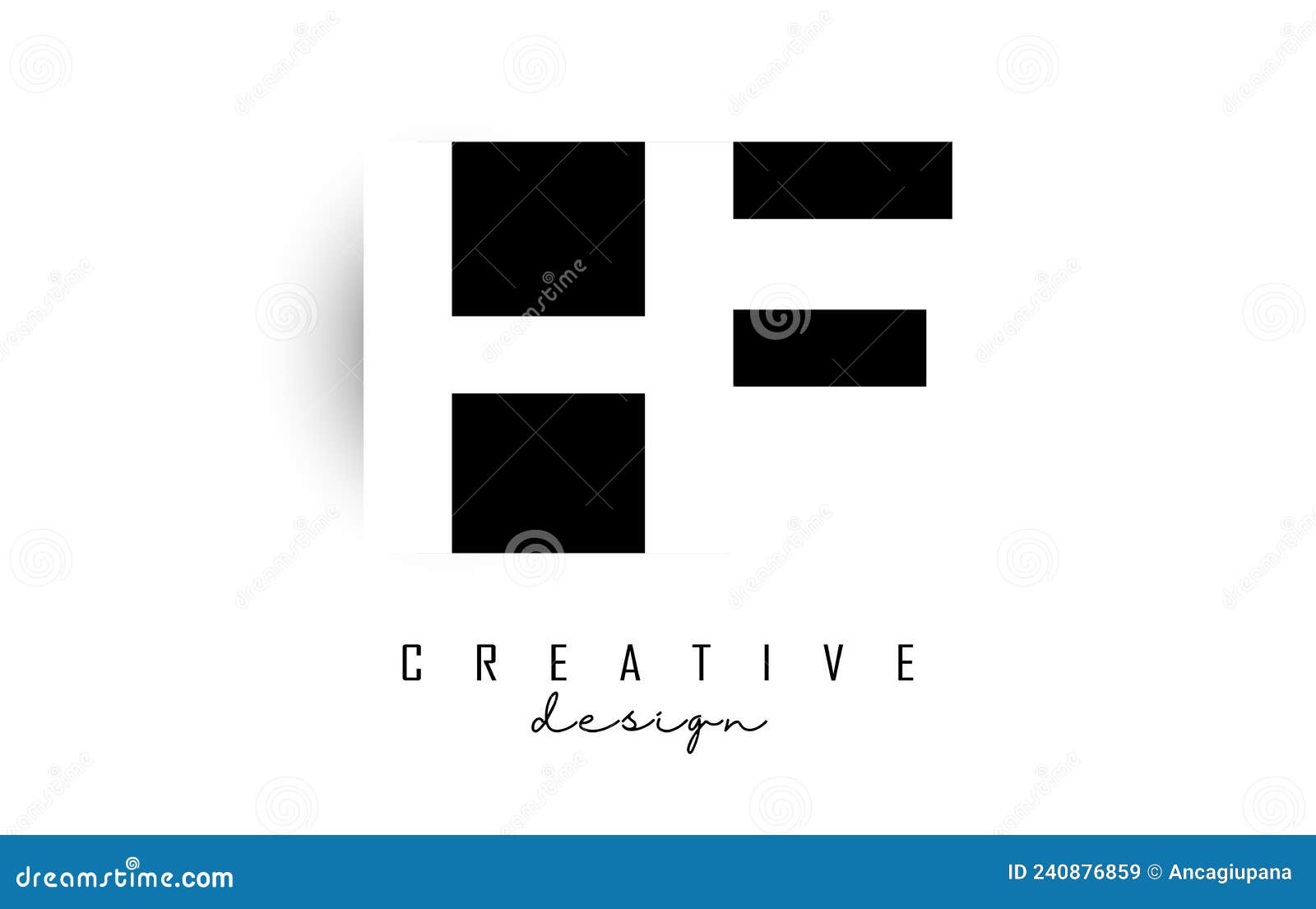 HF Letters Logo with Negative Space Design. Vector Illustration with ...
