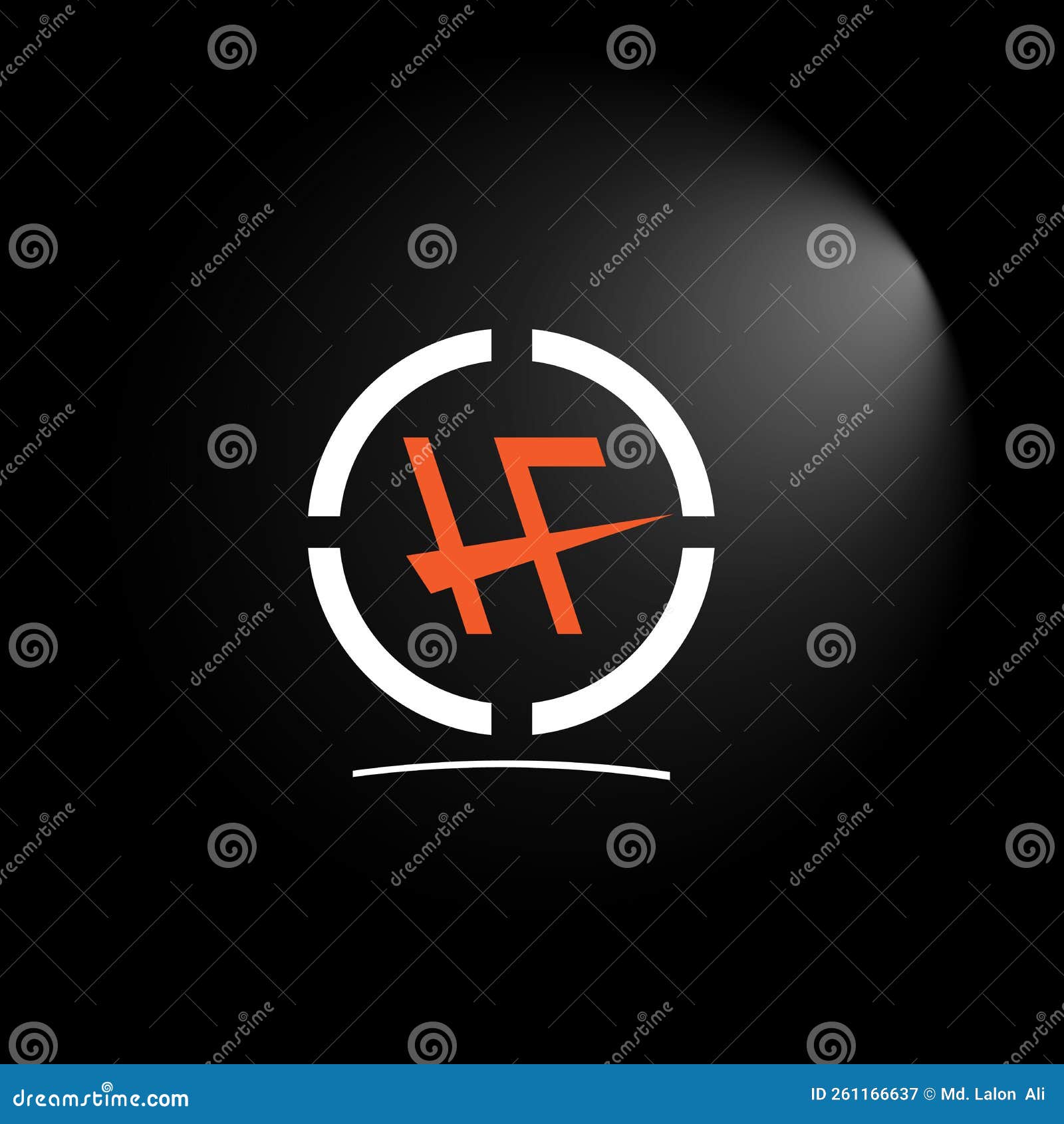 HF Text Logo Design stock vector. Illustration of presentation - 261166637