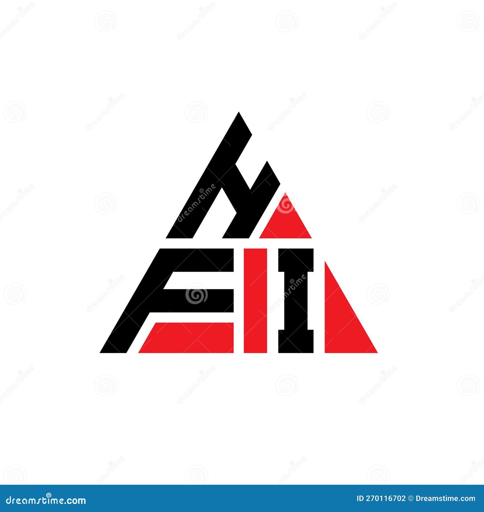 HFI Triangle Letter Logo Design with Triangle Shape. HFI Triangle Logo ...