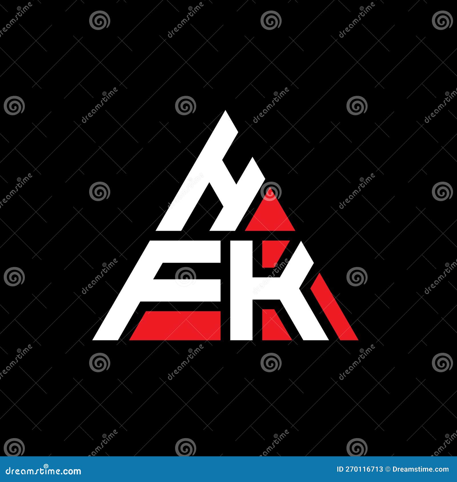 HFK Triangle Letter Logo Design with Triangle Shape. HFK Triangle Logo ...