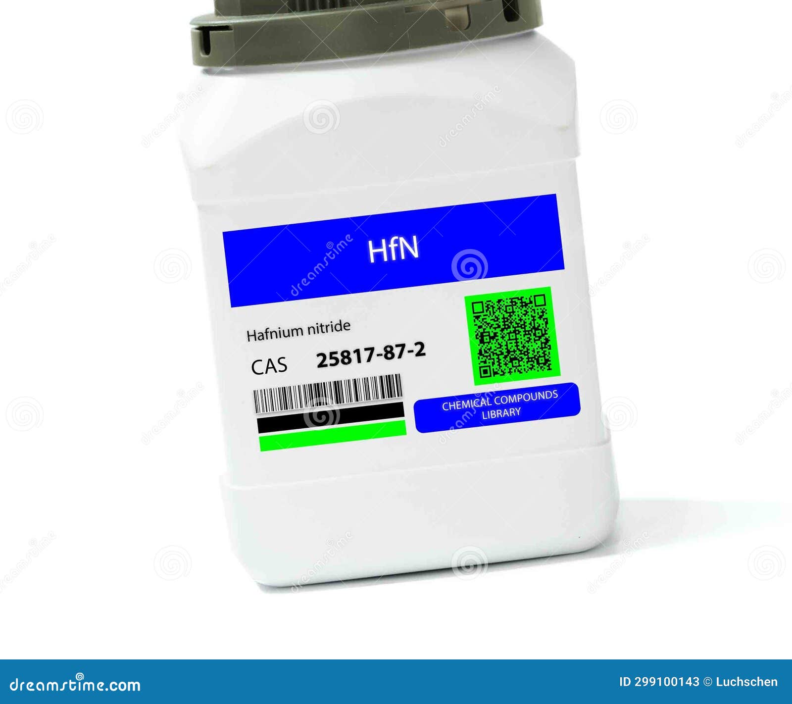 HfN - Hafnium Nitride stock image. Image of product - 299100143