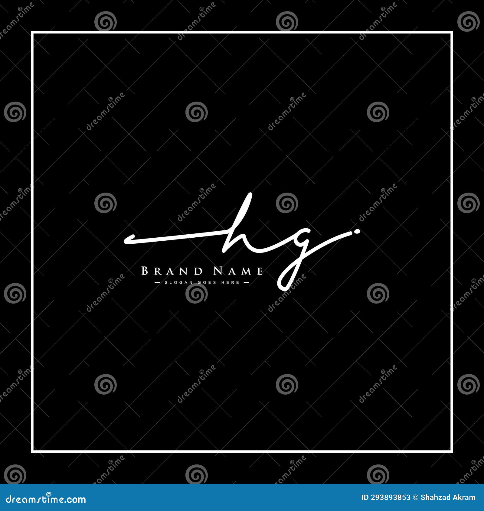 HG Initial Letter Signature Logo Template - Handwritten Vector Logo ...