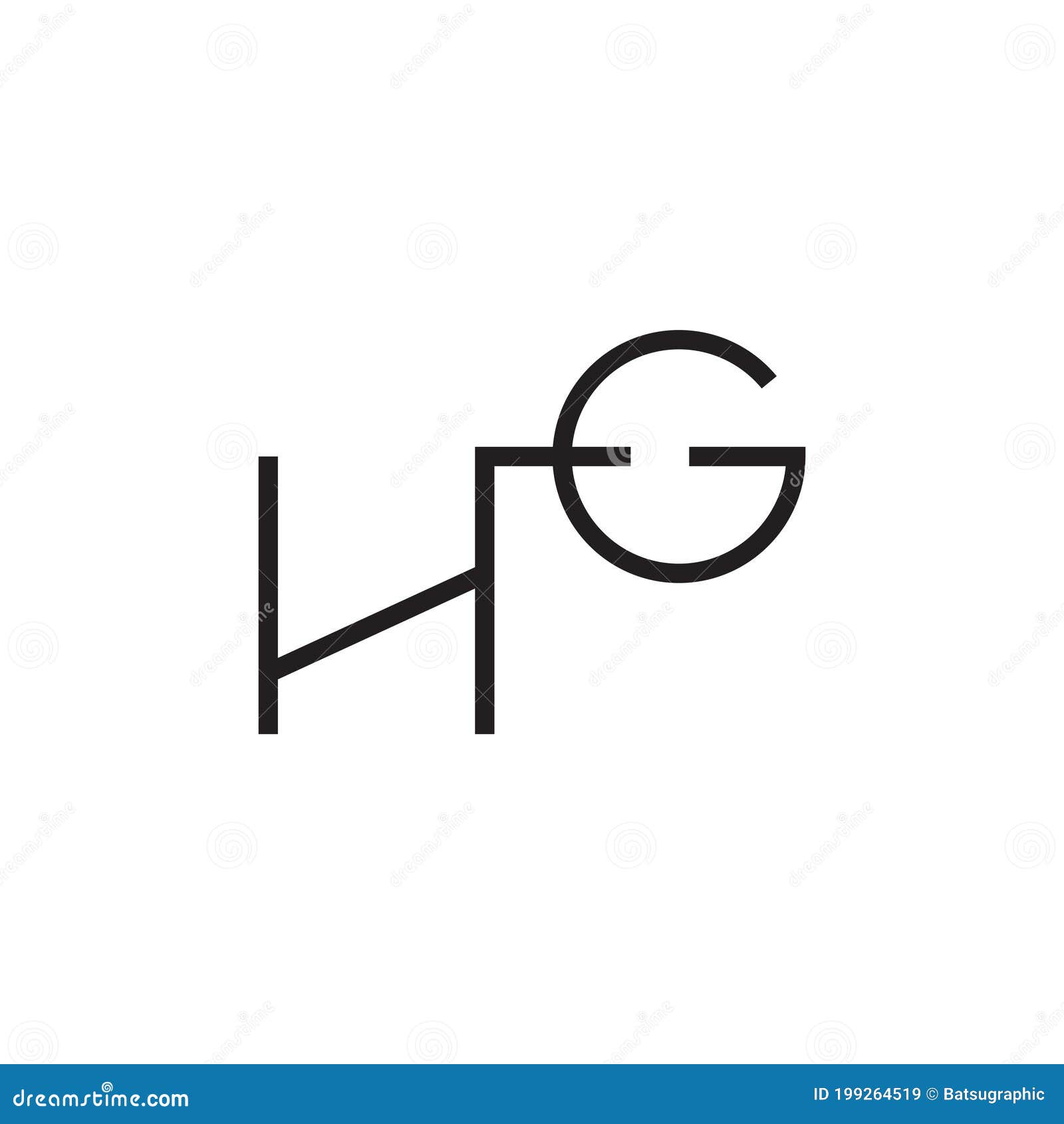 Hg Initial Letter Vector Logo Icon Stock Vector - Illustration of ...