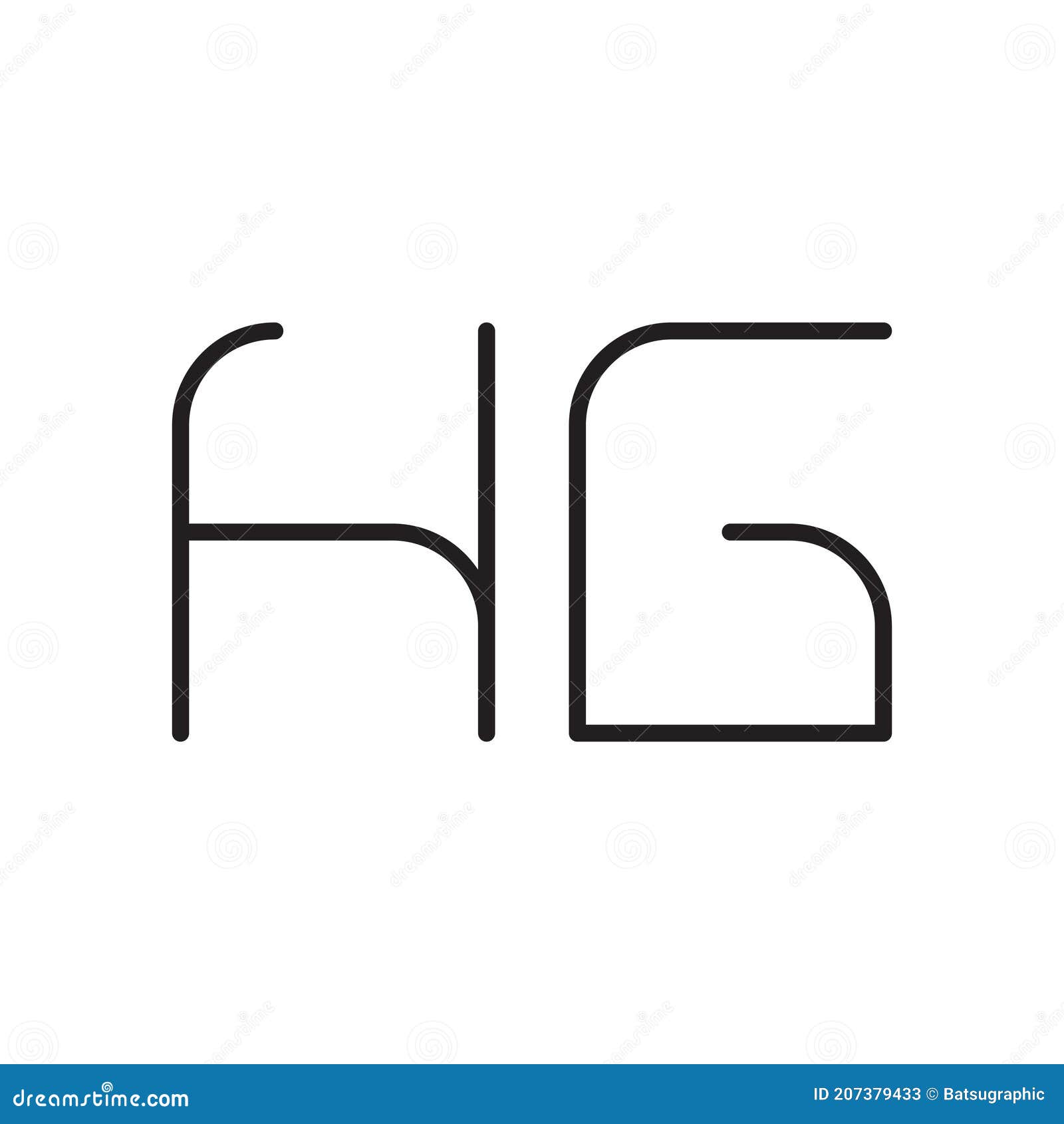 Hg Initial Letter Vector Logo Icon Stock Vector - Illustration of ...