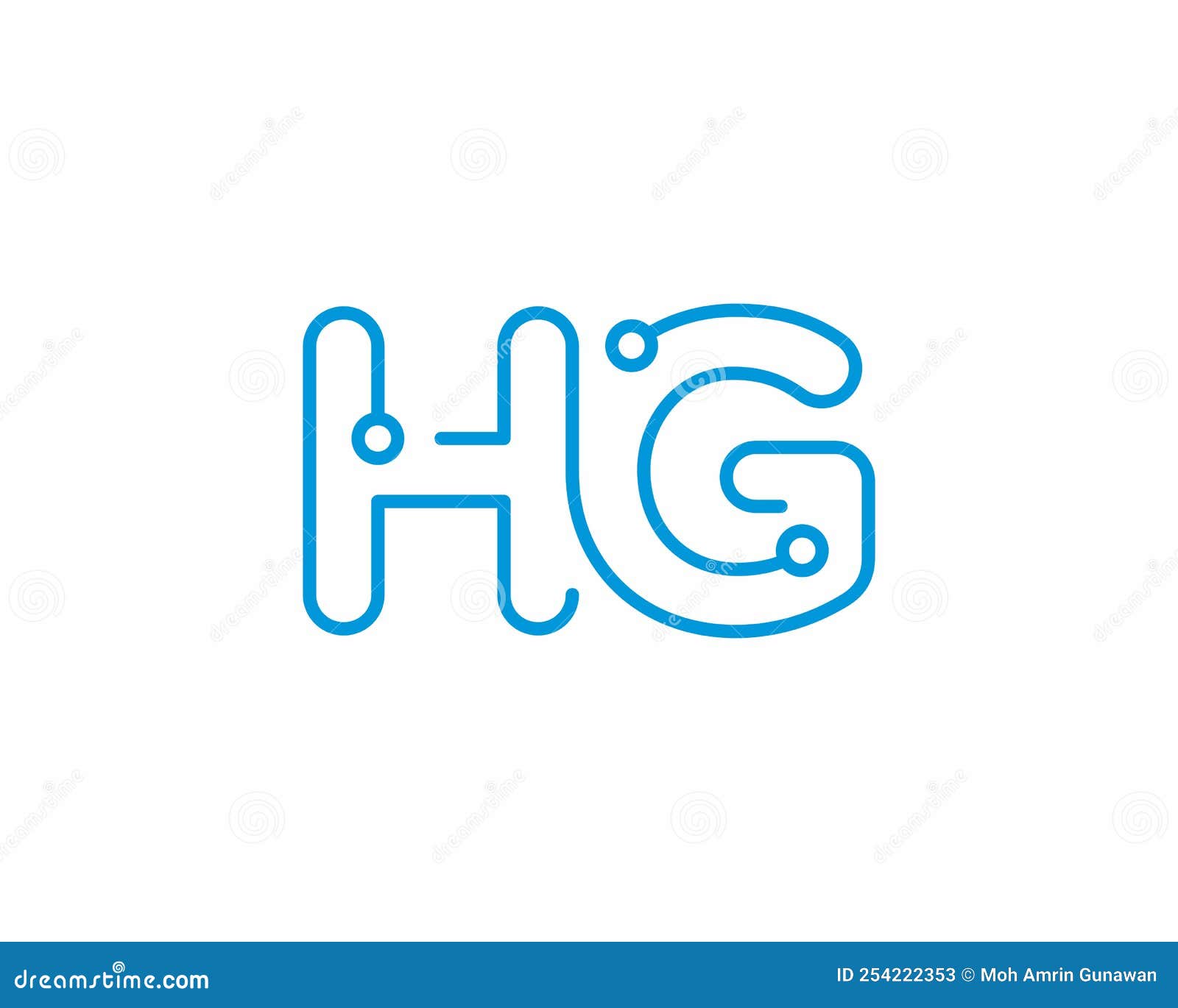 HG Letters, Electronic Circuit, Technology Logo Design Vector 001 Stock ...