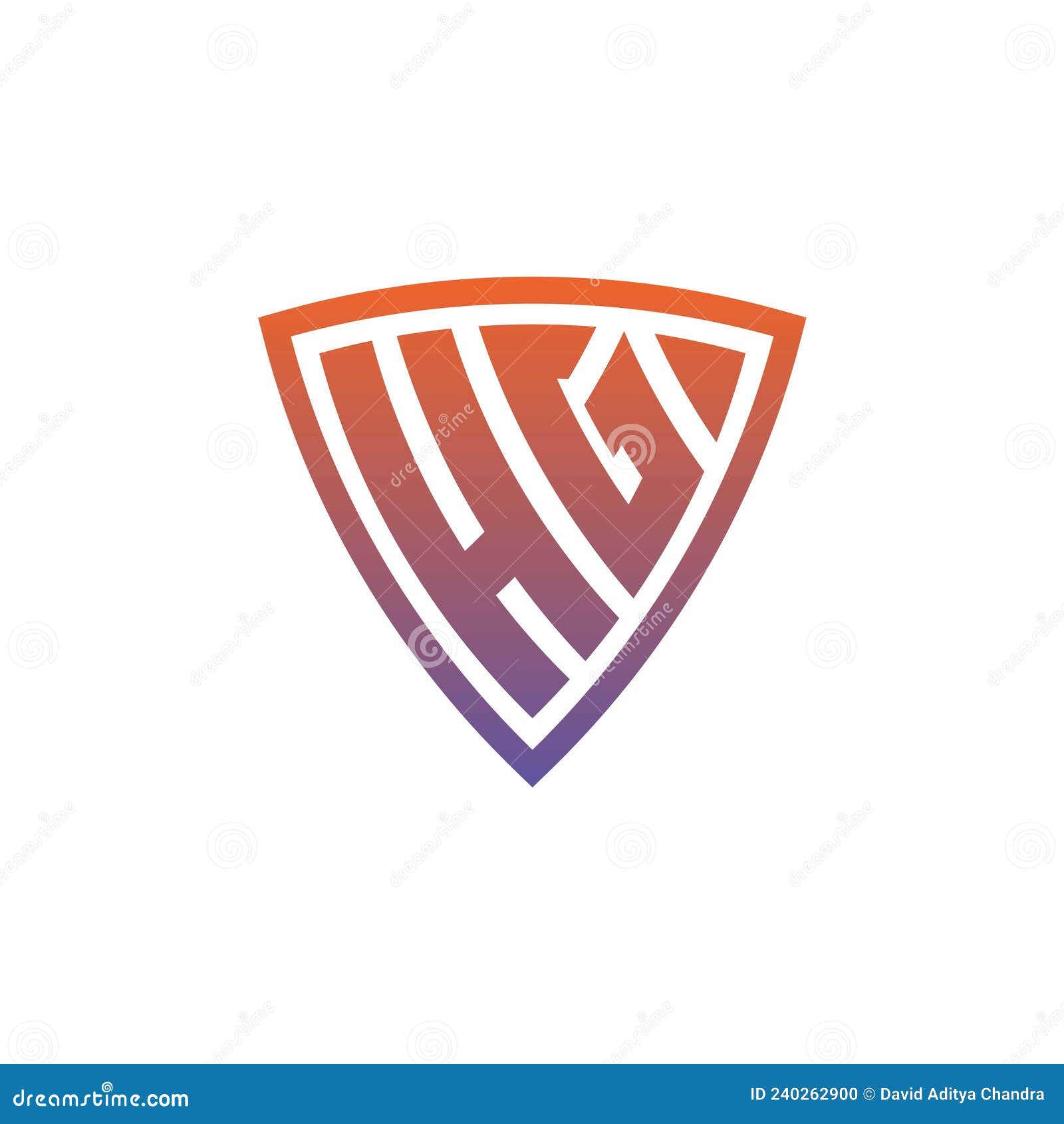 HG Logo Shield Monogram Gradient Style Design Stock Vector ...