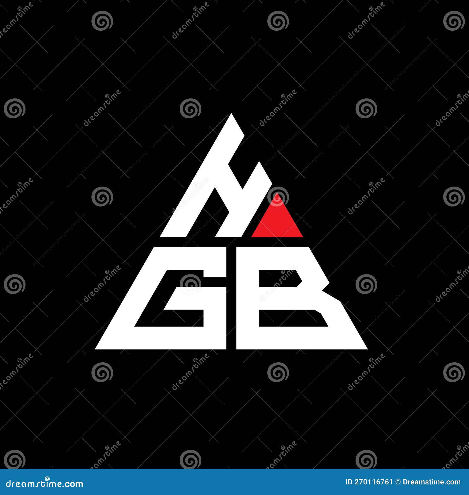 HGB Triangle Letter Logo Design with Triangle Shape. HGB Triangle Logo ...