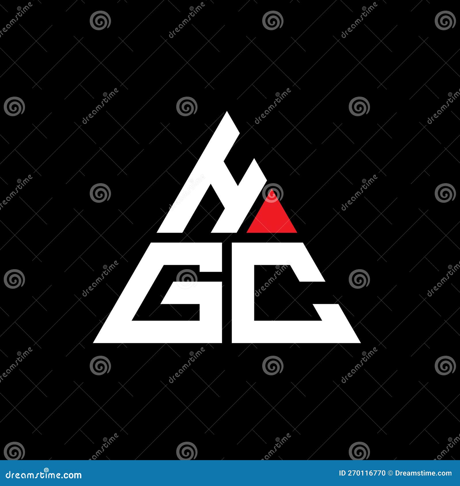 HGC Triangle Letter Logo Design with Triangle Shape. HGC Triangle Logo ...