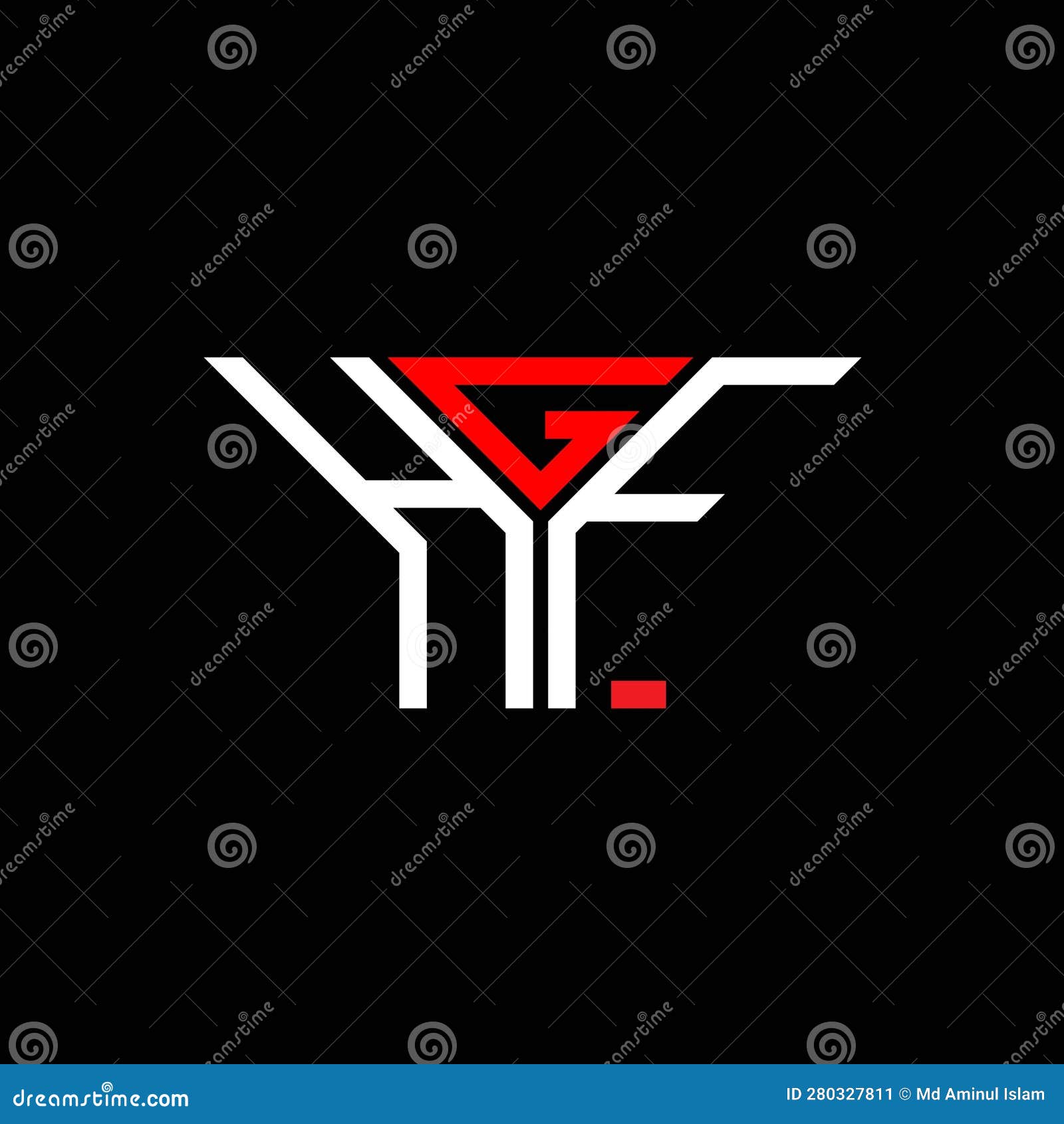 HGF Letter Logo Creative Design With Vector Graphic, HGF Simple And ...