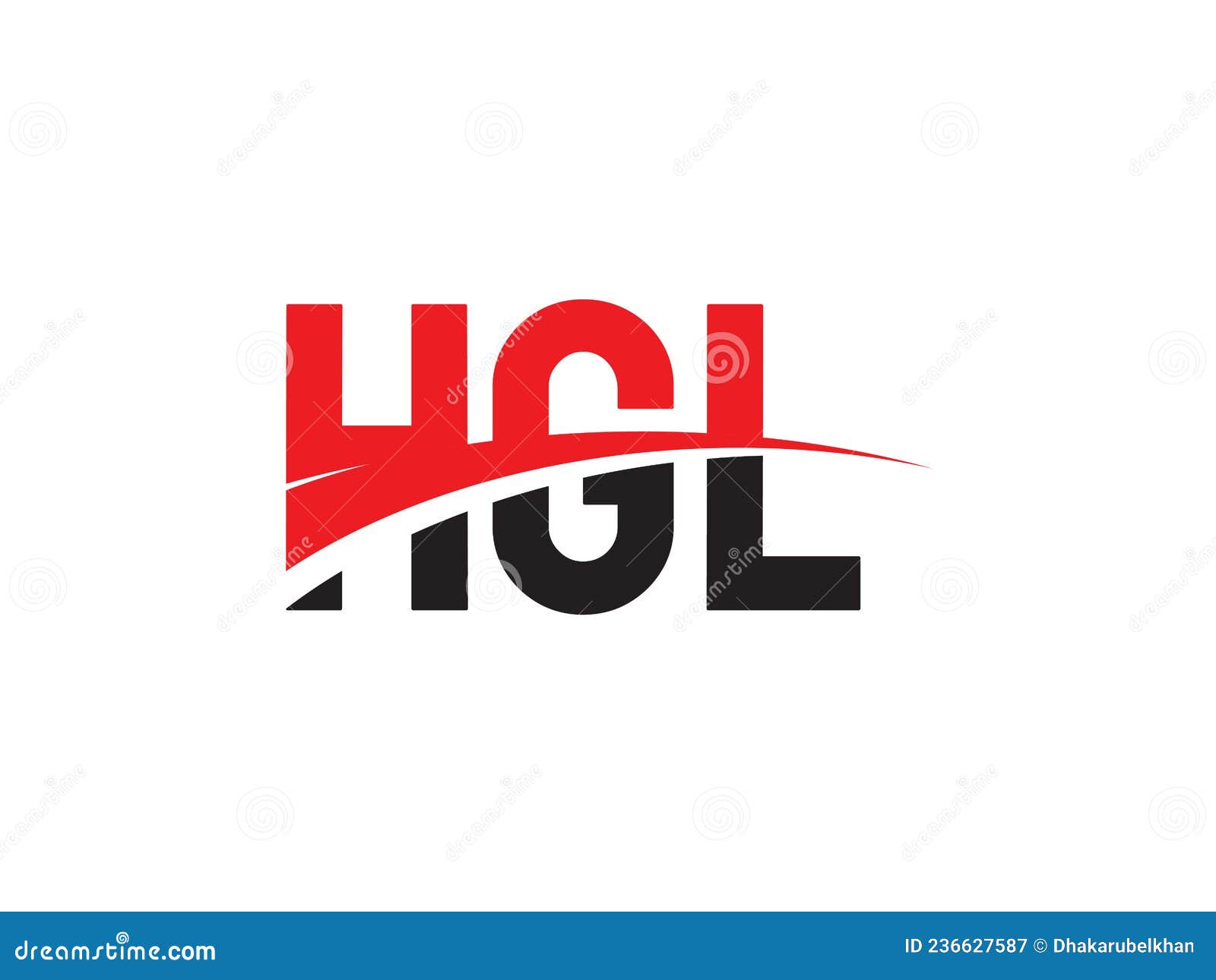 HGL Letter Initial Logo Design Vector Illustration Stock Vector ...