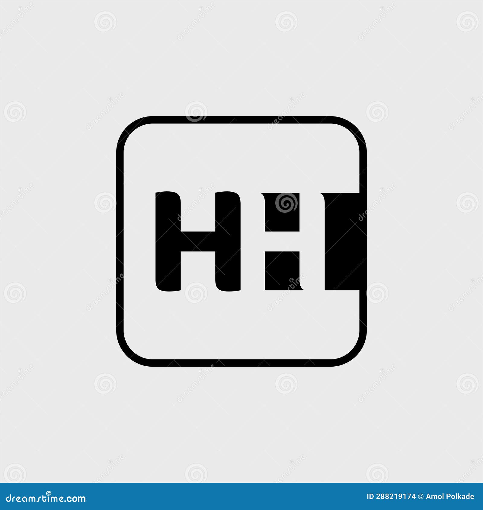 HH Brand Name Initial Letters Icon. H Monogram Stock Illustration ...