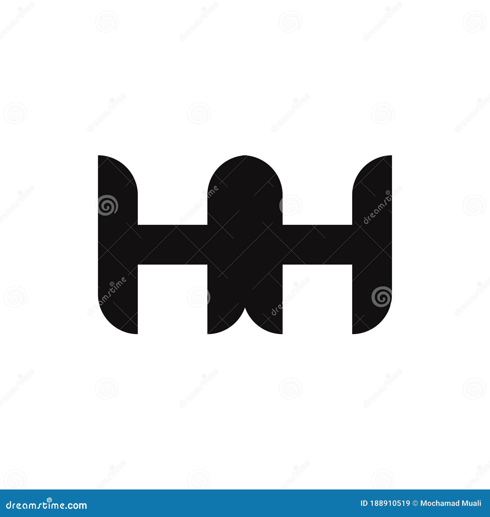 HH Letter Logo Design with Simple Style Stock Vector - Illustration of ...