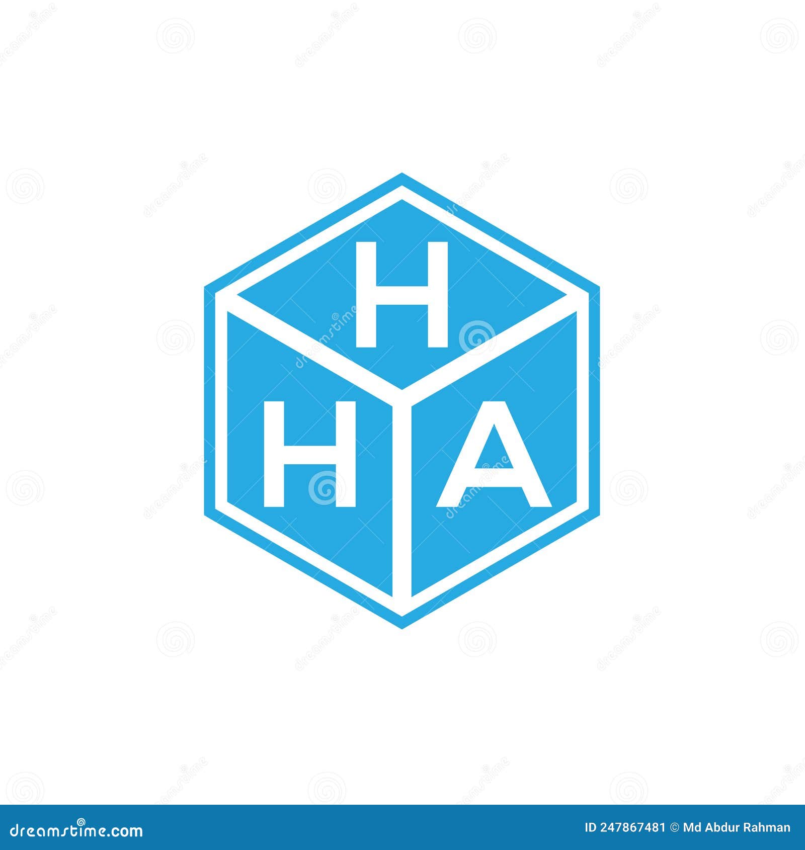 HHA Letter Logo Design on Black Background. HHA Creative Initials ...