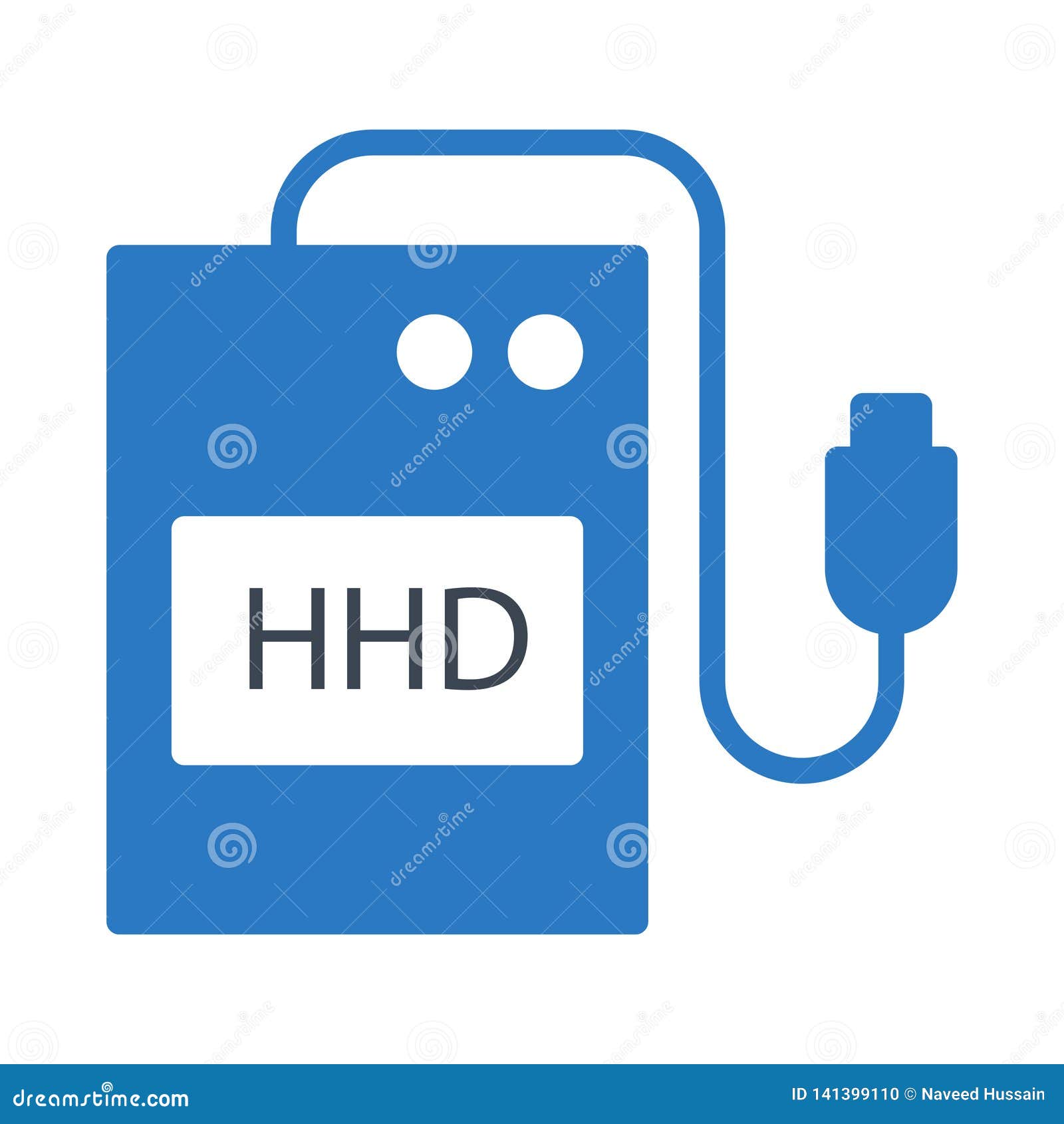 HHD Glyph Color Flat Vector Icon Stock Vector - Illustration of ...