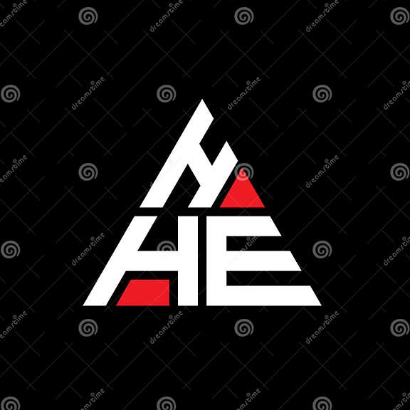 HHE Triangle Letter Logo Design with Triangle Shape. HHE Triangle Logo ...